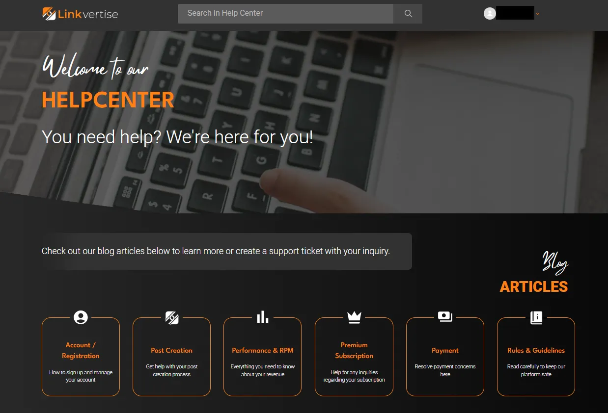 We’re upgrading your support experience! – Linkvertise Creator